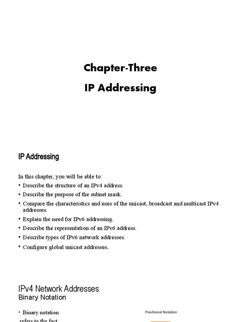 chapter3-IP Addressing | PDF | Ip Address | Data Transmission