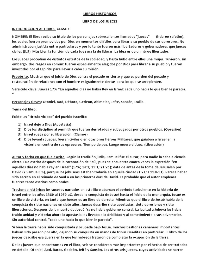Análisis del Libro de Jueces en la Biblia | PDF | Sansón | Joshua