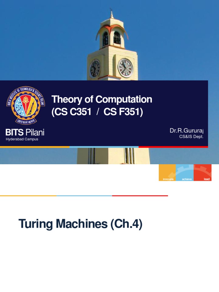 Ch4 Turing Machines Pdf Theory Of Computation Mathematical Logic 3563
