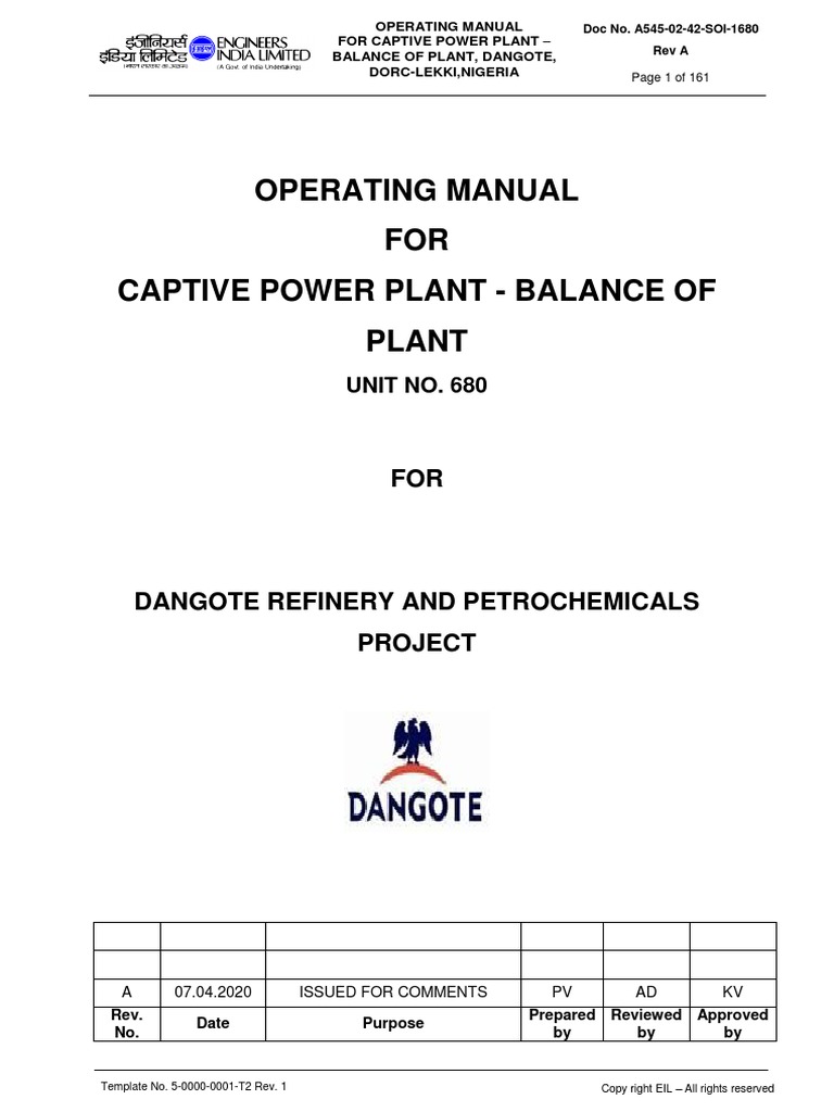Dangote CPP | PDF | Oil Refinery | Pump