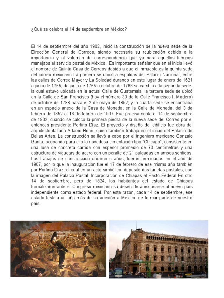 Celebraciones del 14 de septiembre en México | PDF | México