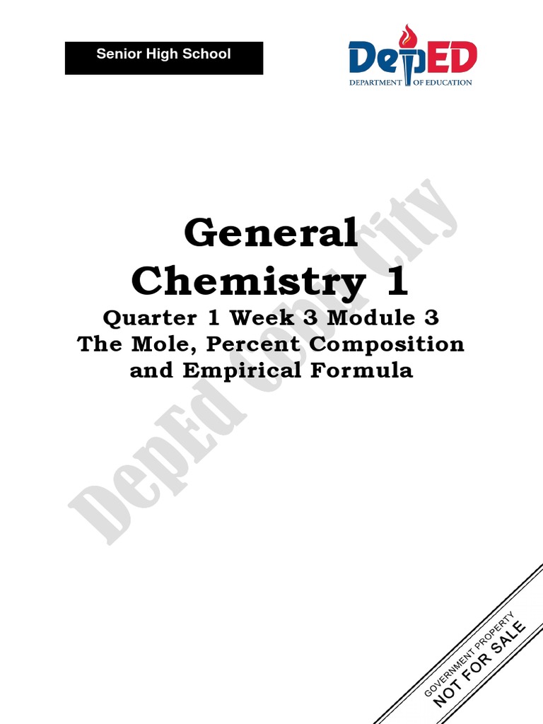 Gen Chem 1 Module 3 2nd Edition 2021 | PDF | Mole (Unit) | Nature