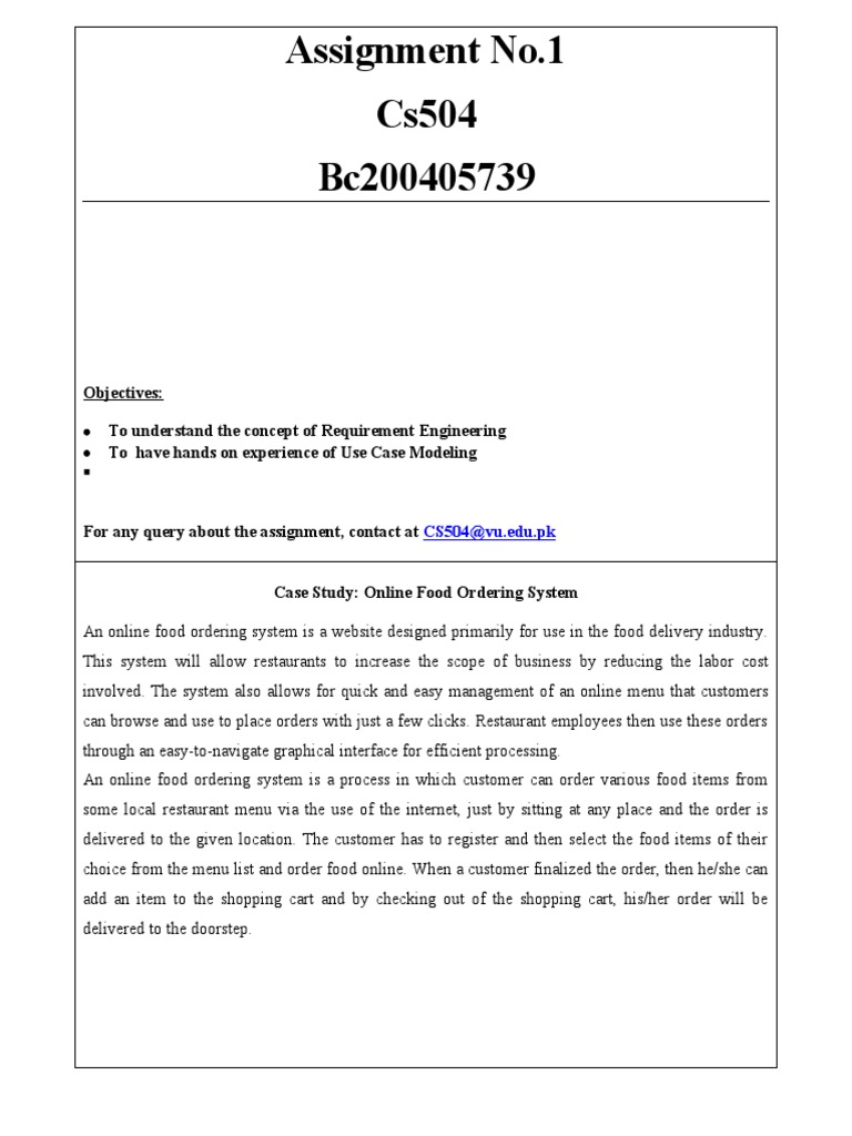 Cs504 Assignment No.1 | PDF