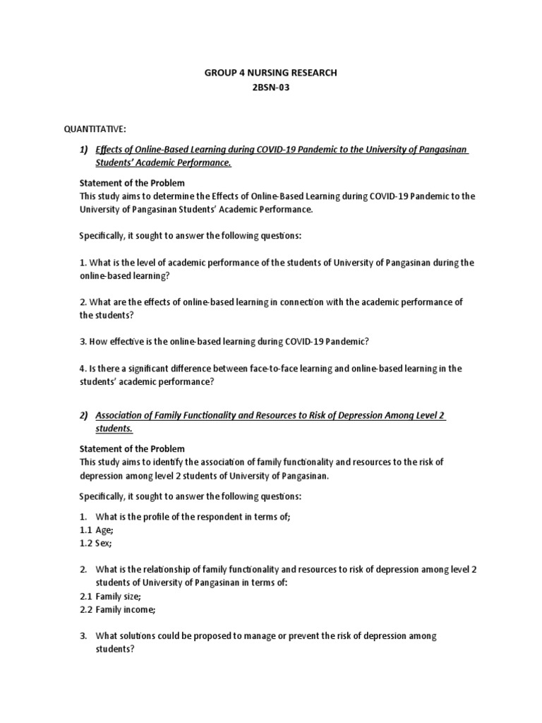 Research Titles & Sop | PDF | Stress (Biology) | Psychological Concepts