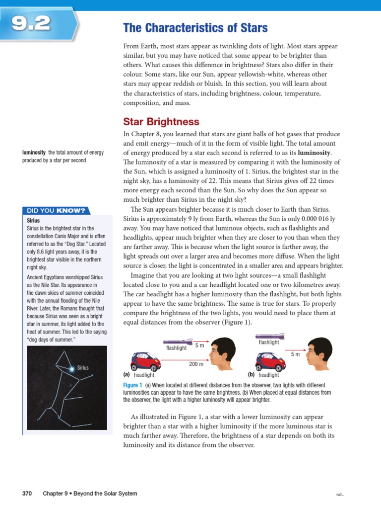 The Characteristics of Stars: Star Brightness | PDF | Apparent ...