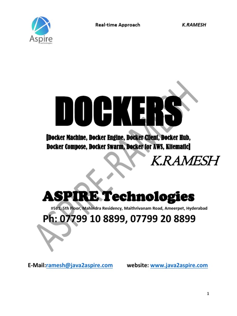 Dockers Ramesh1 | PDF | Virtual Machine | Hyper V
