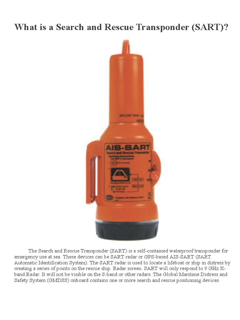 What Is A Search and Rescue Transponder (SART) | PDF | Radar | Electronics