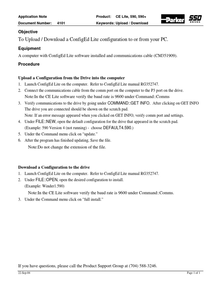 Technical App Notes For DC590+ and 590 Series DC Drives | PDF ...