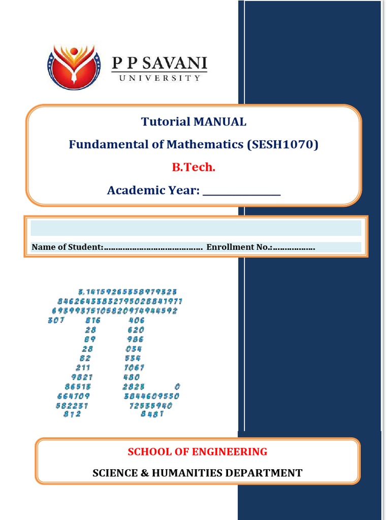 Tutorial Manual SESH1070 | PDF | Maxima And Minima | Mathematical Analysis