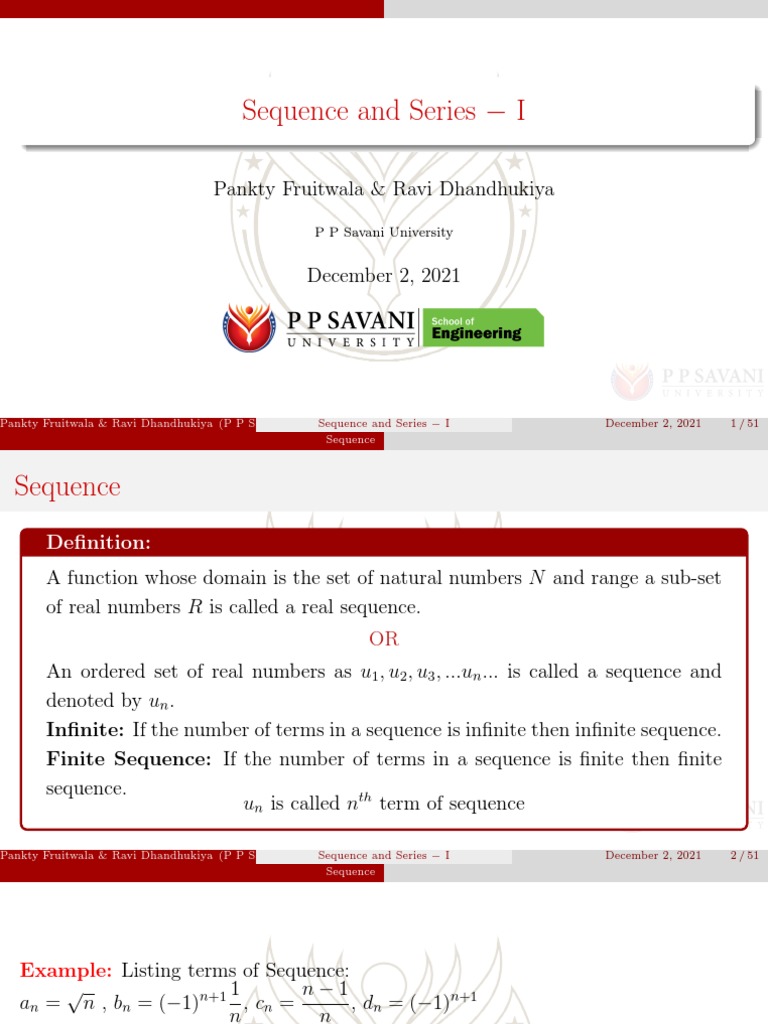 Unit-2 Sequence and Series-I | PDF | Sequence | Limit (Mathematics)