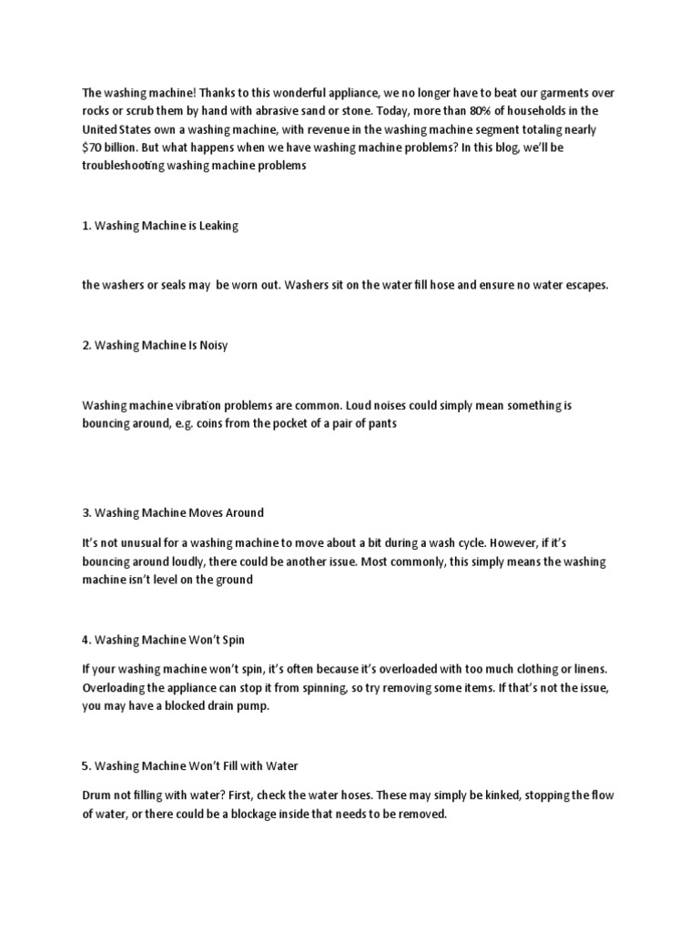 The Washing Mac | PDF