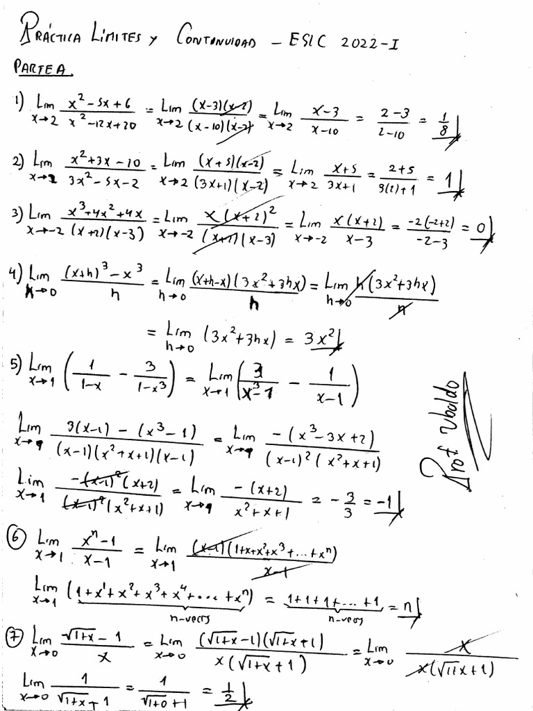 Ejercicios de Limites | PDF