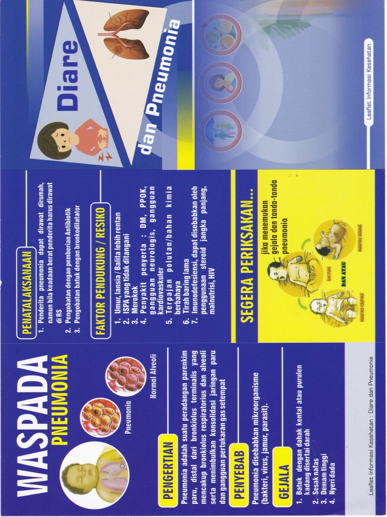 Leaflet Diare Dan Pneumonia | PDF