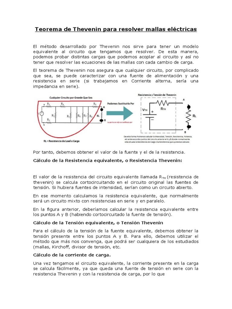 Teorema de Thevenin | PDF