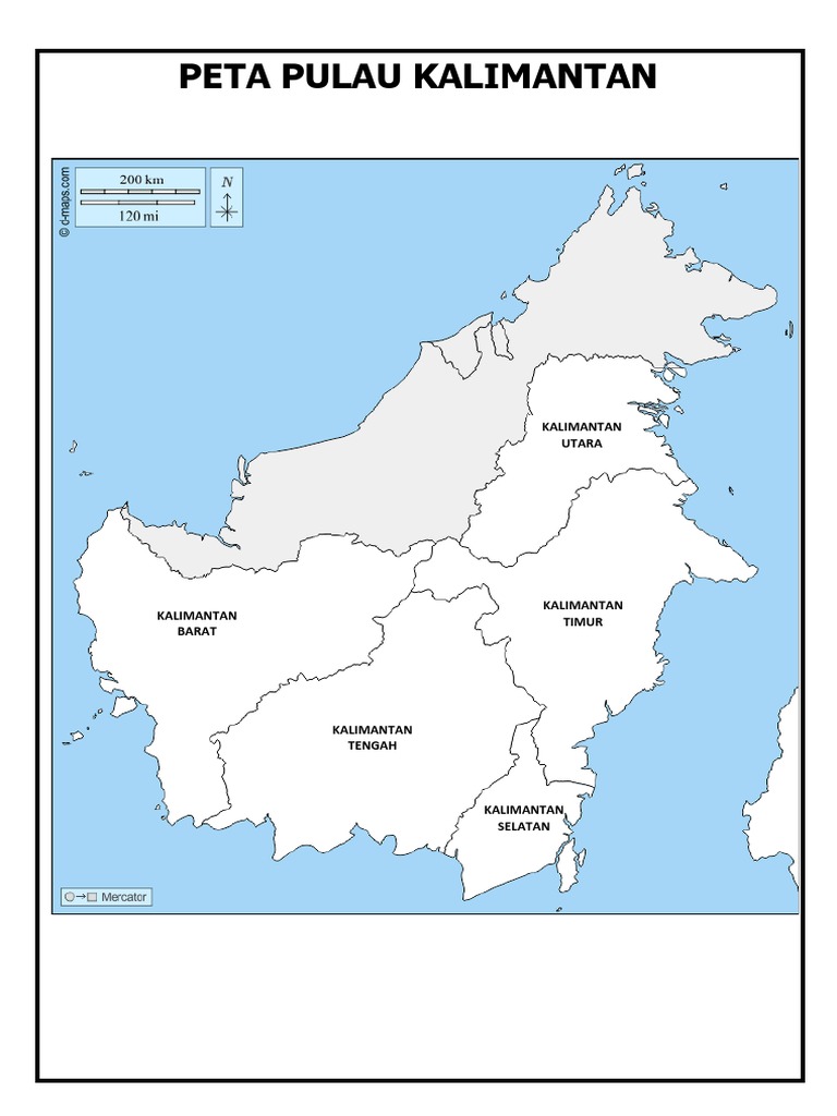 Peta Lengkap Pulau Kalimantan | PDF