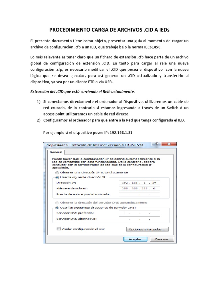 Procedimiento Carga de Archivos Reles | PDF | Archivo de computadora ...