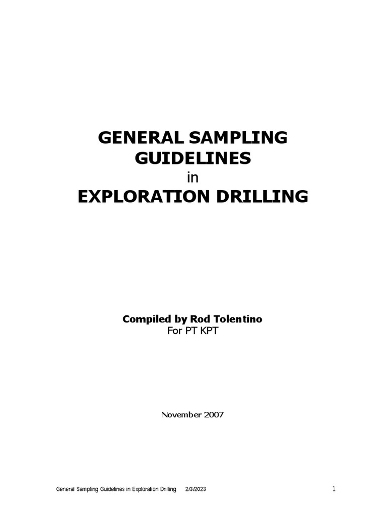 Drill Protocols | PDF | Sampling (Statistics) | Atomic Absorption Spectroscopy
