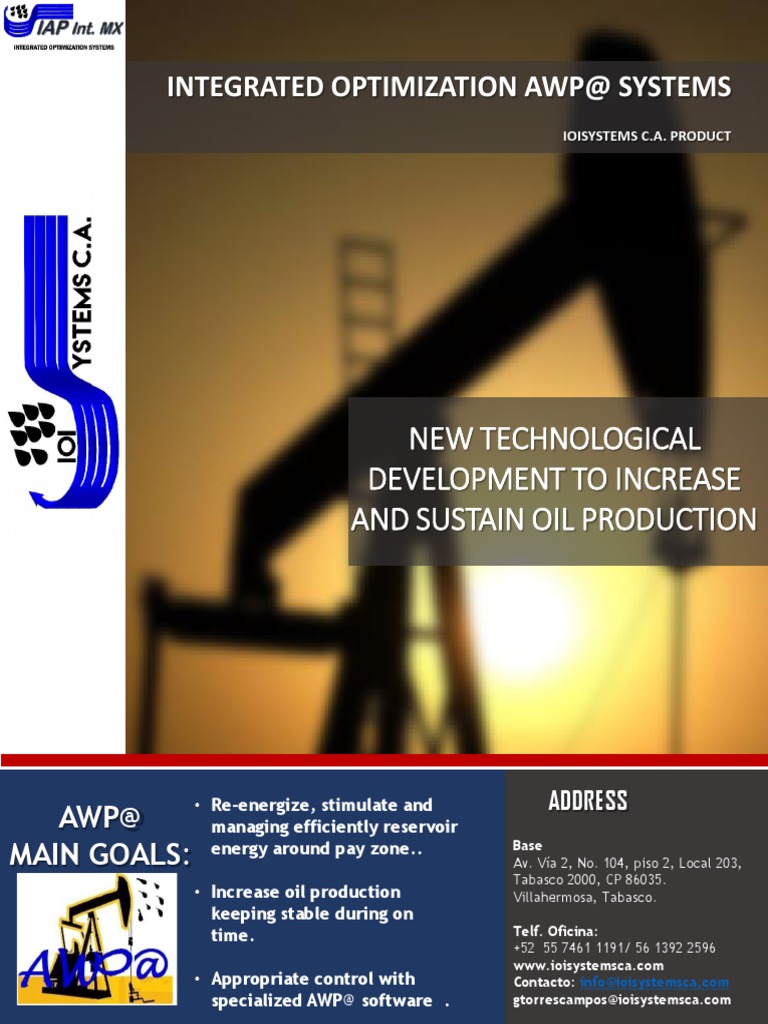 Integrated Optimization AWP@ Systems: A New Technological Development to Increase and Sustain ...