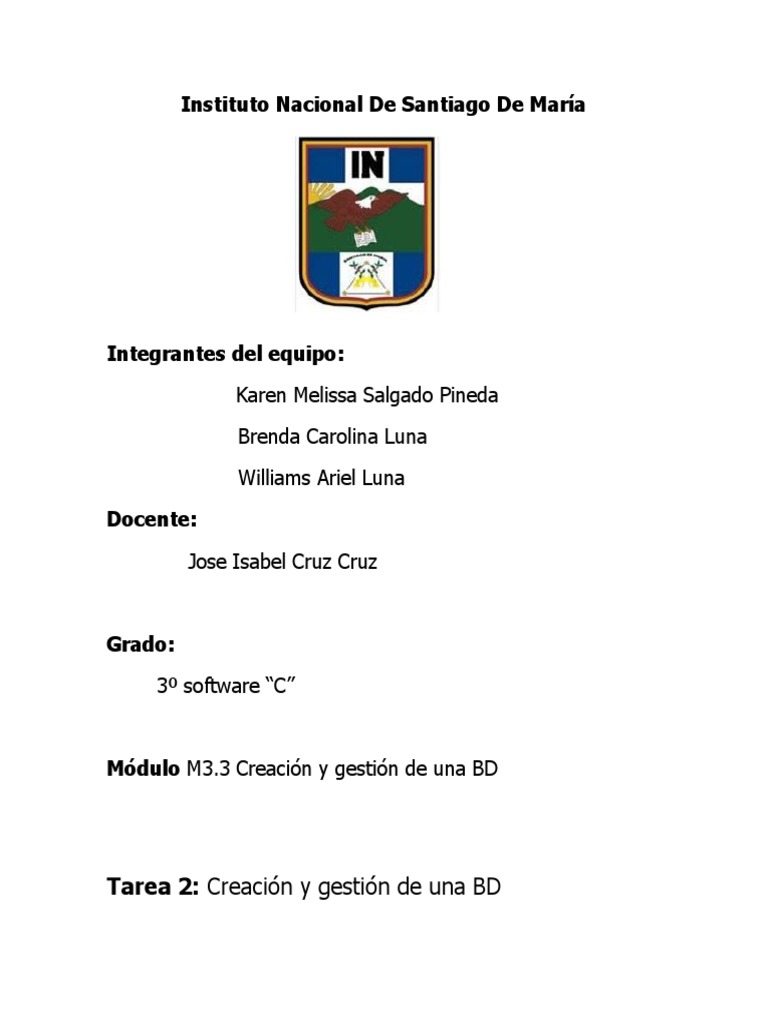 Tarea 2 | PDF | Bases de datos | SQL