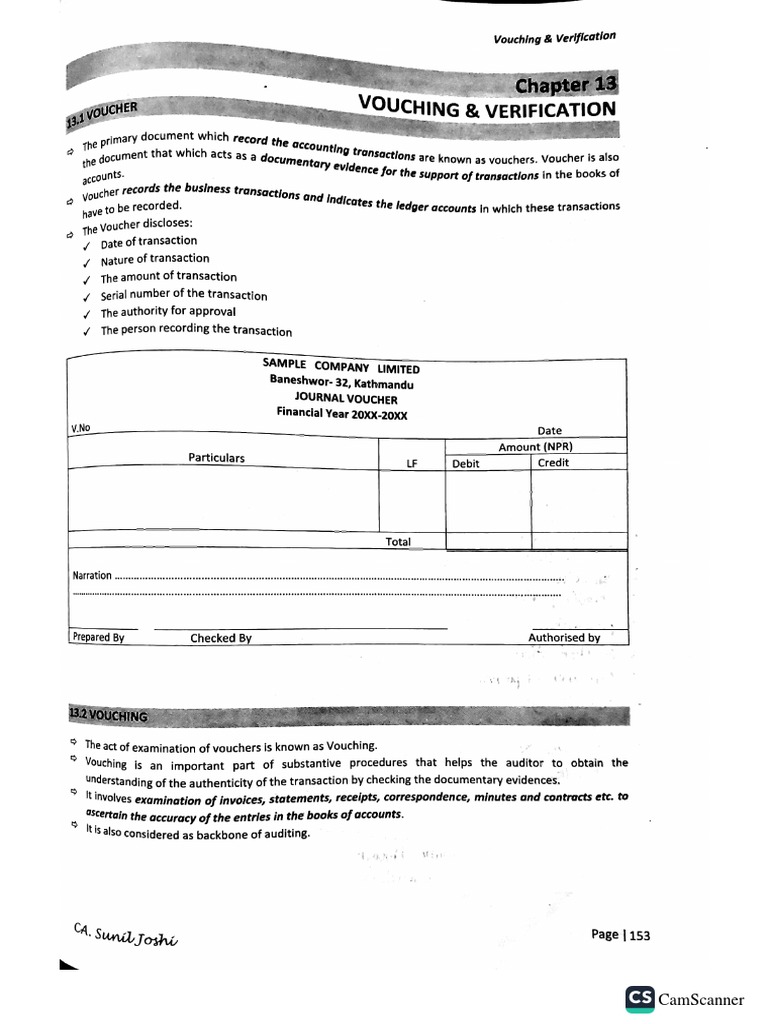 Vouching and Verification Key Points | PDF