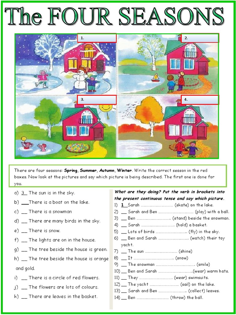 The Four Seasons Picture Description Exercises - 114406 | PDF ...