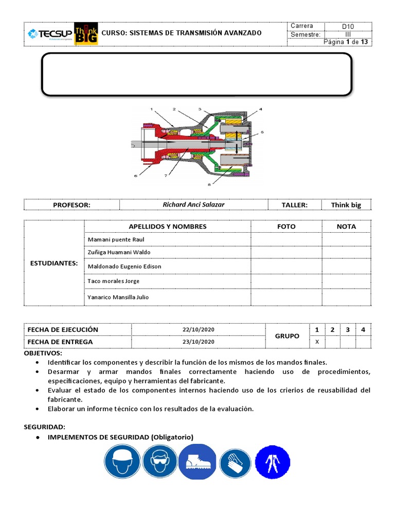 Mando Final Parte RULO | PDF | Engranaje | Vehículos