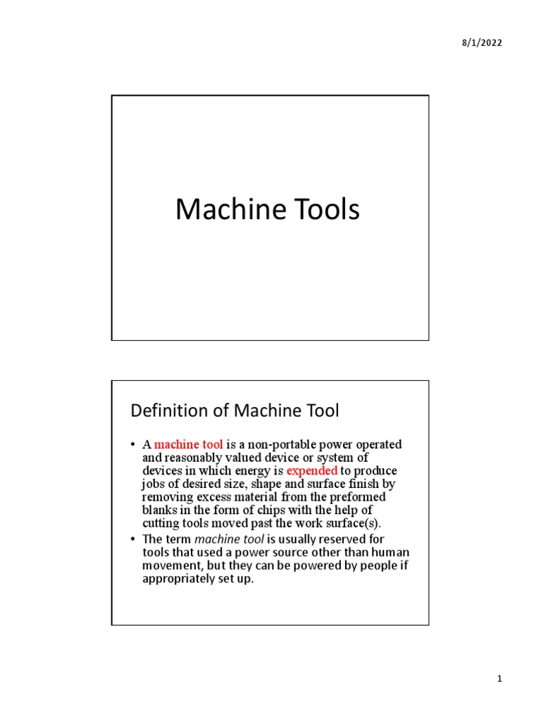 Machine Tools - 2022 | PDF | Machining | Machine Tool