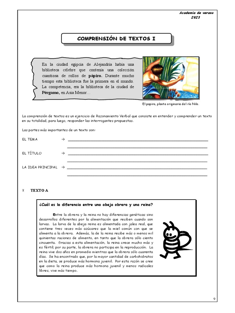 Comprensión de Textos | PDF | Buldog | Abejas