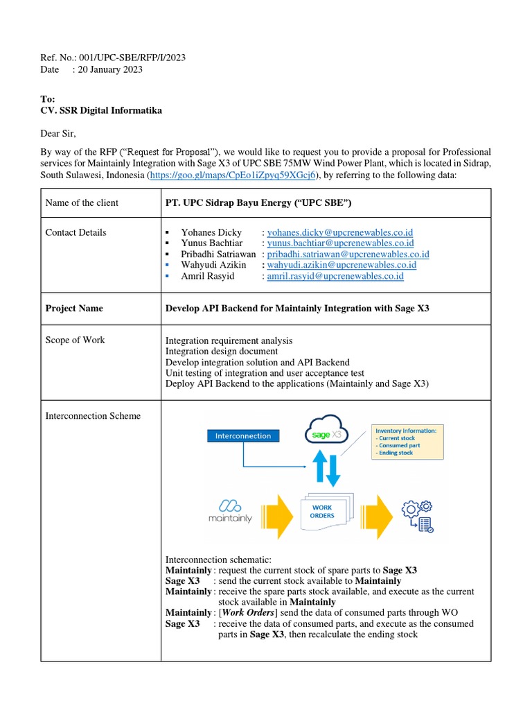 (UPC) RFP-001-2023 - Sage-Maintainly Interconnection | PDF ...