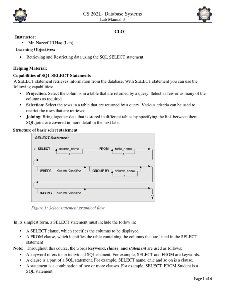 Lab Manual Week 03 | PDF | Sql | Information Retrieval