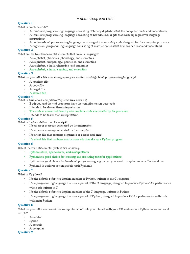 Python Q&a | PDF | Programming Language | Computer Programming