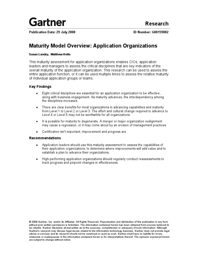Maturity Model Overview Application Ion | PDF | Software Development ...