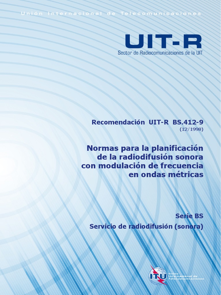 Normas UIT-R para Radiodifusión Sonora | PDF | Modulación | Decibel