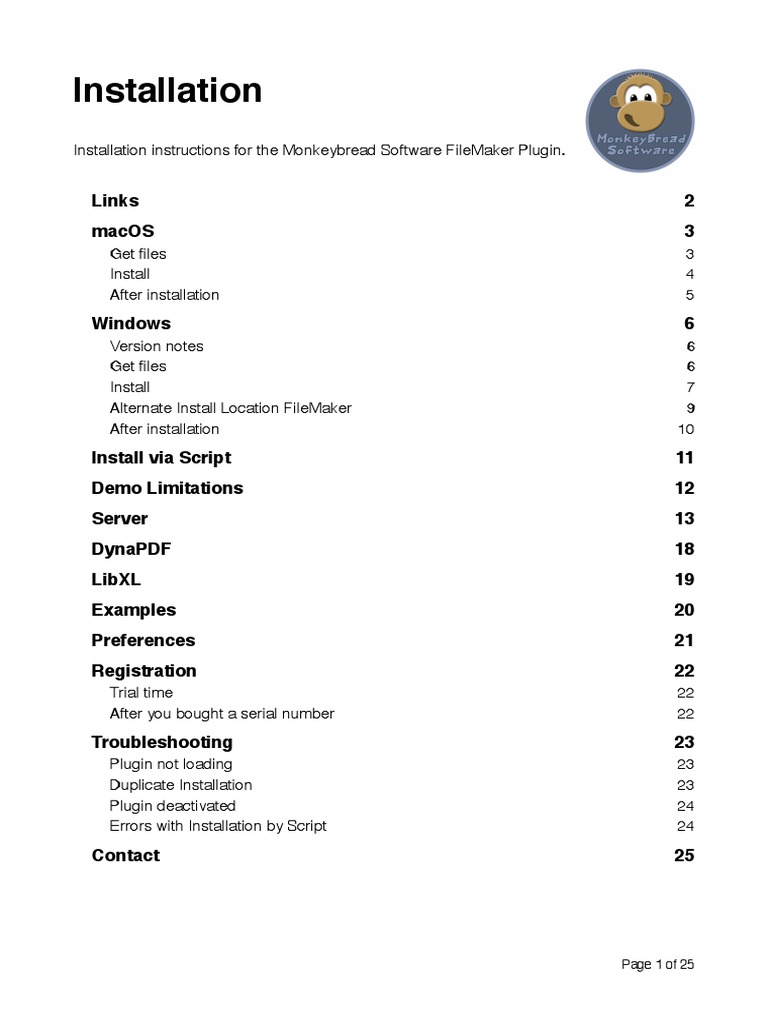 Installation MBDplugin | PDF | File Maker | Installation (Computer Programs)