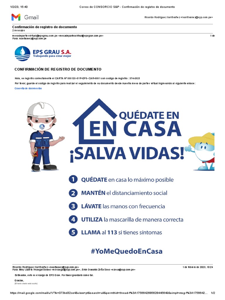 Anexo 1 Cargo Carta #500125-Syp-Eps - Car-0001 | PDF