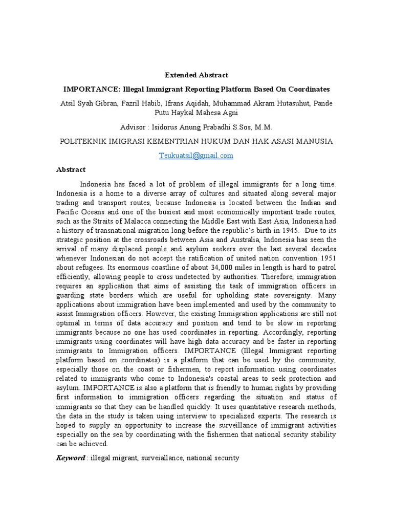 Extended Abstract Pdf Immigration Globalization