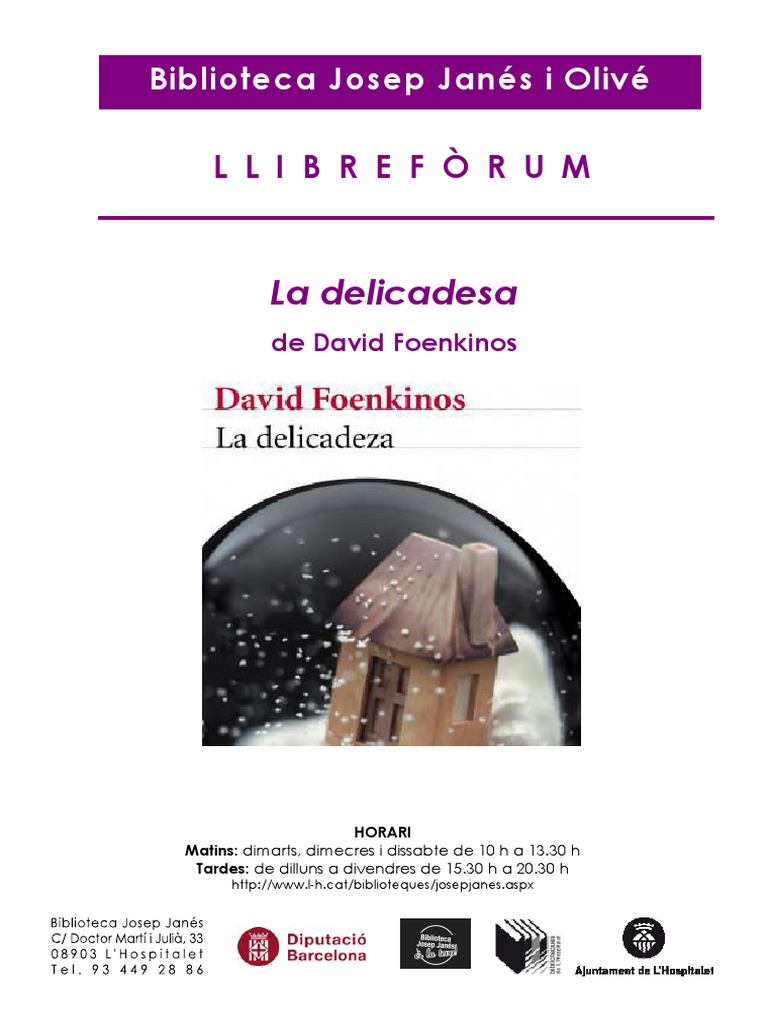 Llibrefòrum: La Delicadesa | PDF