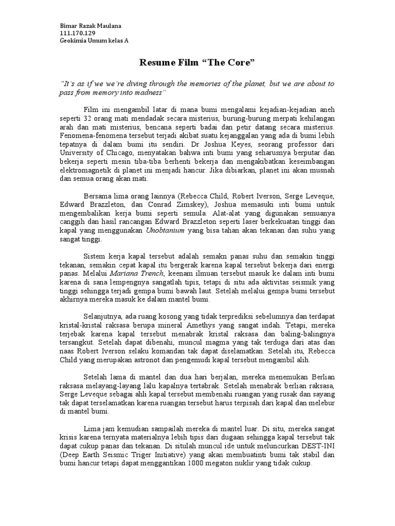 The Core Film Review | PDF