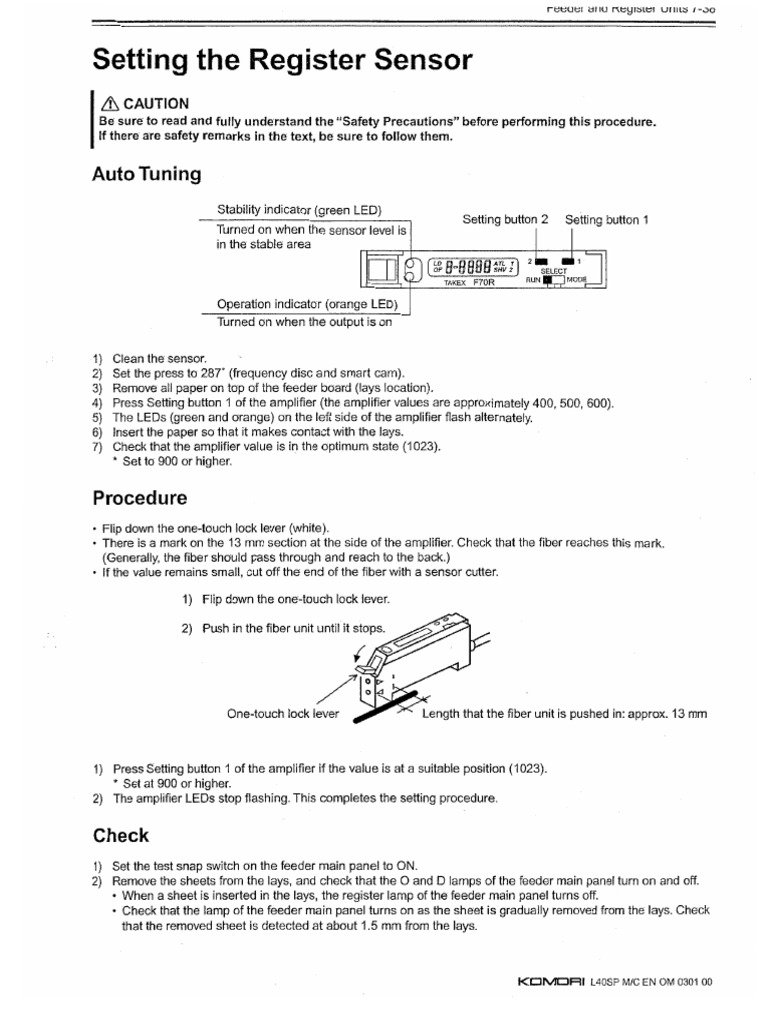 L40SP Sheet Sensor | PDF
