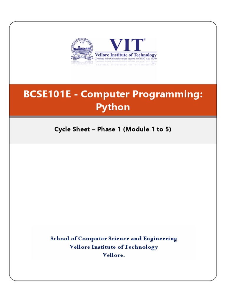 Python Programming Cycle Sheet | PDF | Software Engineering | Computer ...