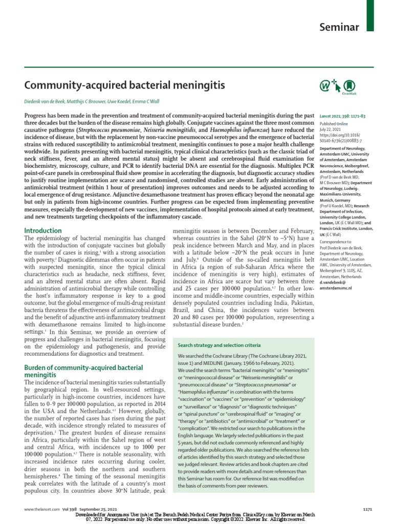 Meningitis Bacteriana | PDF | Meningitis | Inflammation