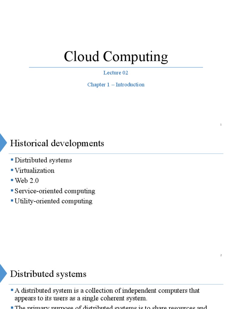 Cloud Computing - Lecture 2 | PDF | Cloud Computing | Virtualization