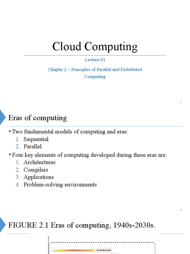 Cloud Computing - Lecture 3 | PDF | Parallel Computing | Computing