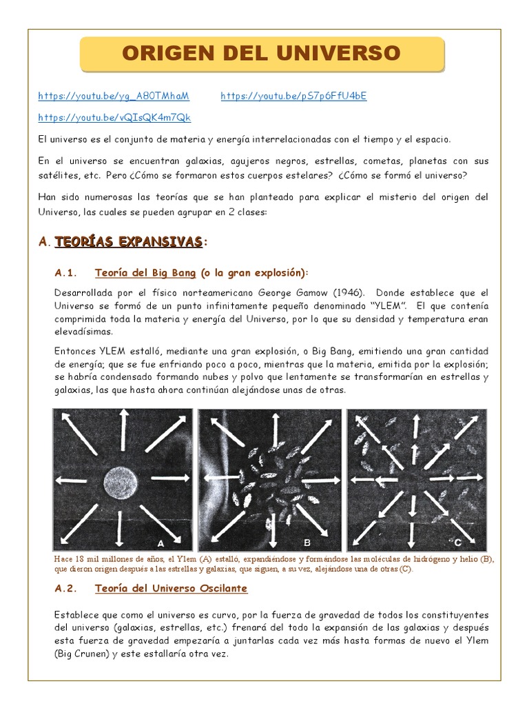 El Origen Del Universo | PDF | Universo | Sistema solar