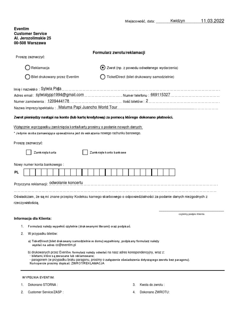 Formularz-Zwrotu-Lub-Reklamacji 1 | PDF