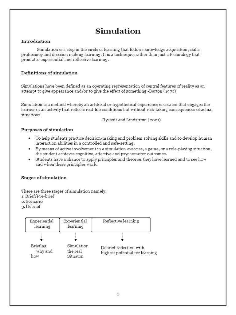 Simulation | Download Free PDF | Simulation | Learning Simulation | Download Free PDF | Simulation | Learning