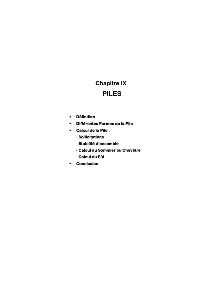 Calcul et Types de Piles en Génie Civil | PDF | Pont | Pression