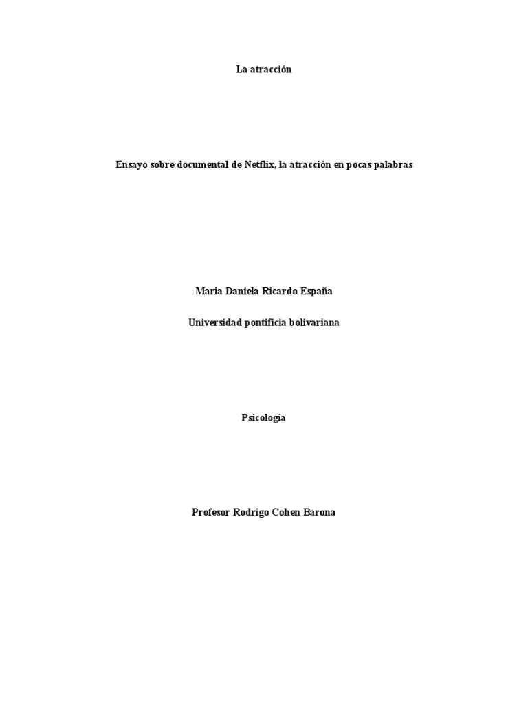 Psicología de la atracción humana | PDF | Amor | Instinto