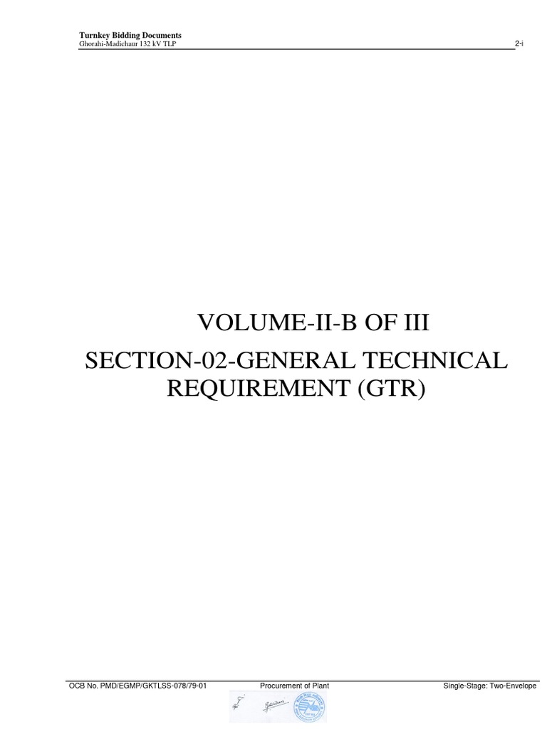 Section II-General Technical Requirement | PDF | Specification (Technical Standard) | Insulator ...