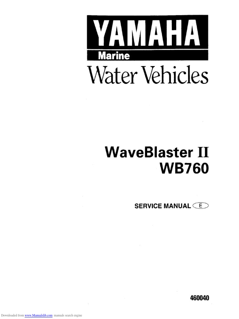 Yamaha WaveBlaster 760 Service Manual | PDF | Carburetor | Manual ...